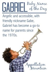 Gabriel: Baby Name of the Day - Appellation Mountain