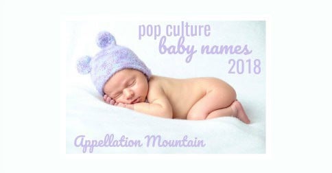 Eleven Pop Culture Baby Names 2018: The Watch List - Appellation Mountain