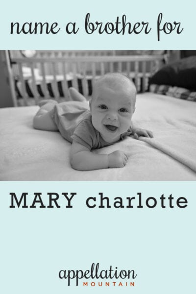 Finding a Strong, Classic Name for Mary's Brother - Appellation Mountain